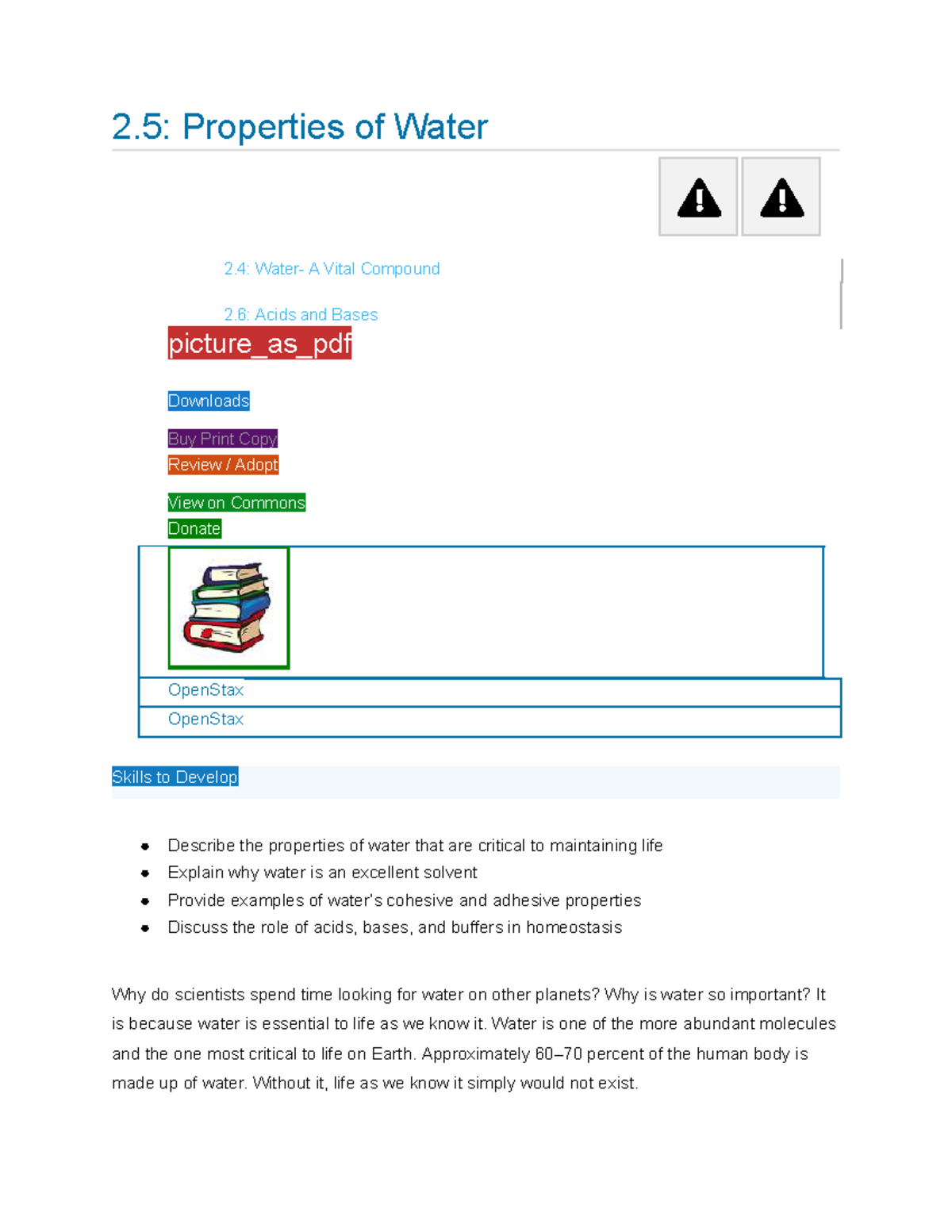 Properties of Water: Key Characteristics for Life (BIO-73828) - Studocu