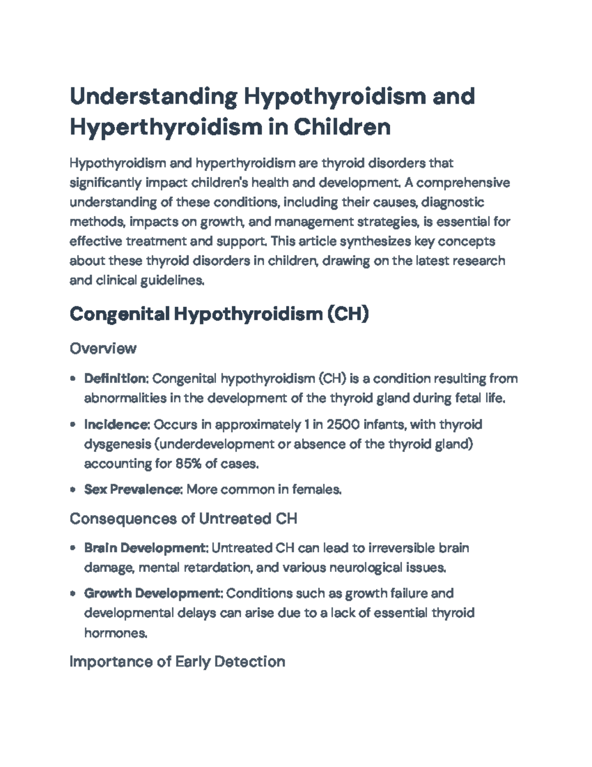 Understanding Hypothyroidism and Hyperthyroidism in Children: Key ...