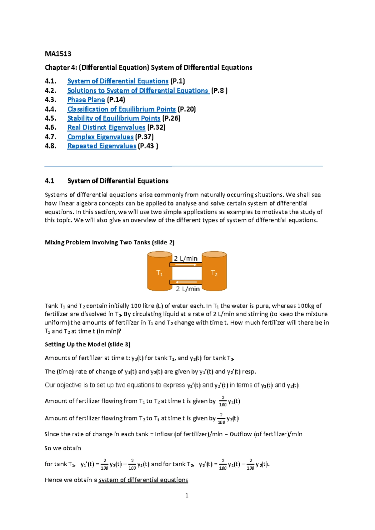 Chapter 3 Lecture Note - MA Chapter 3: (Linear Algebra) Linear ...
