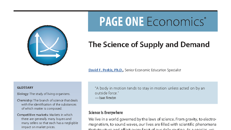 PAGE ONE Economics: Understanding Supply and Demand Dynamics - Studocu