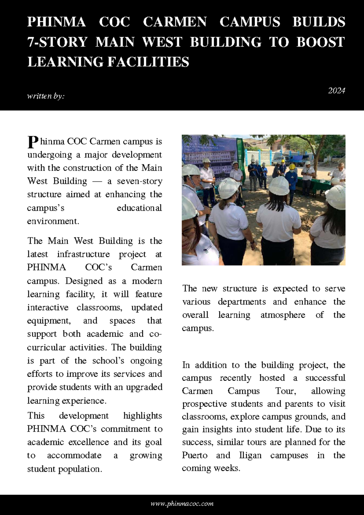 Group 3 COM002 P1PT - Main West Building Development Overview 2024 ...