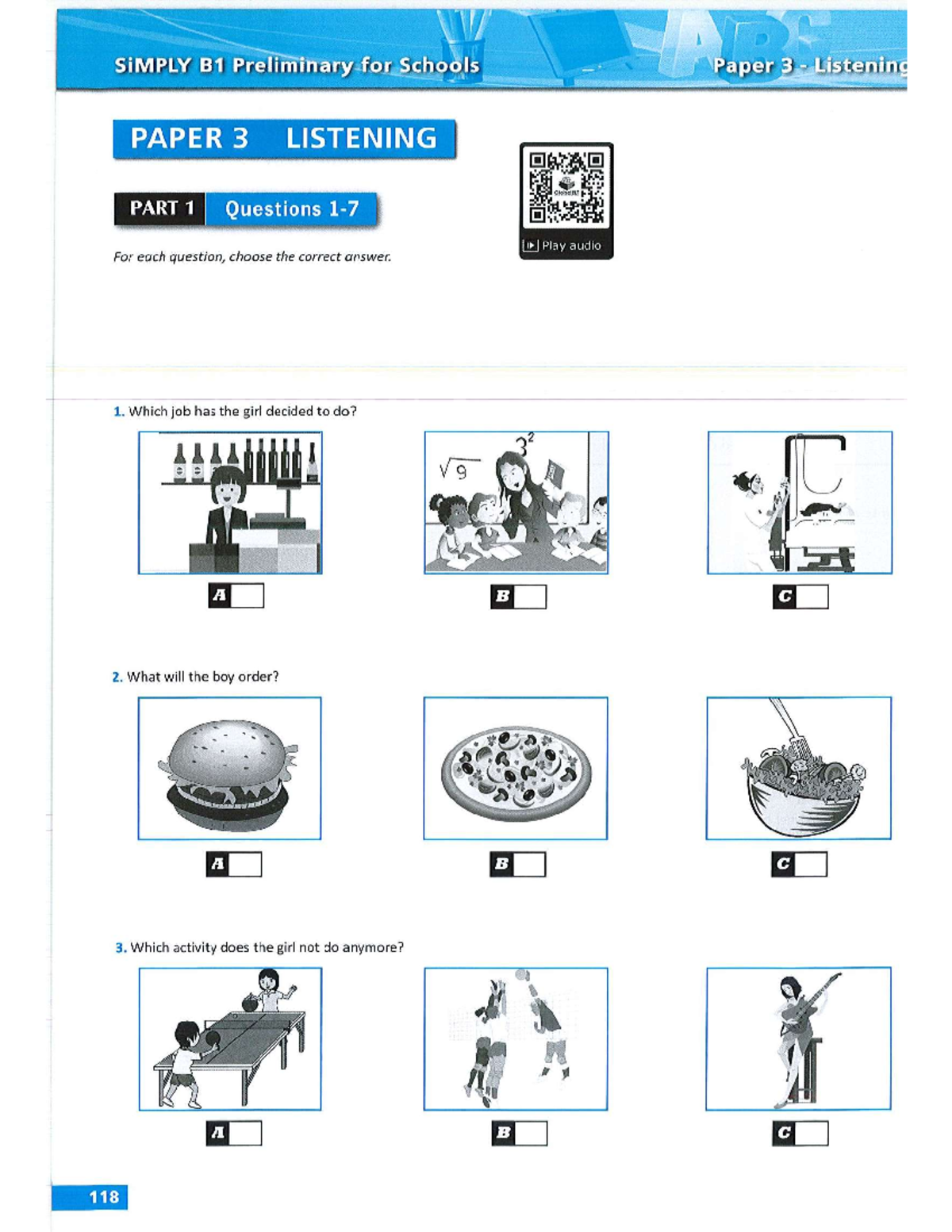B1 Preliminary for Schools Listening Test 7 - Practice Paper - Studocu