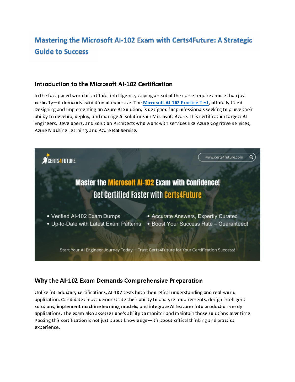 Microsoft AI-102 Practice Test: Your Guide to Certification Success ...