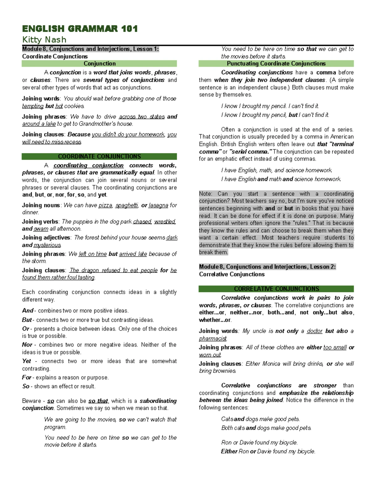 ENGLISH GRAMMAR 101: Module 4 - Verbs, Agreement & Challenges Lessons ...