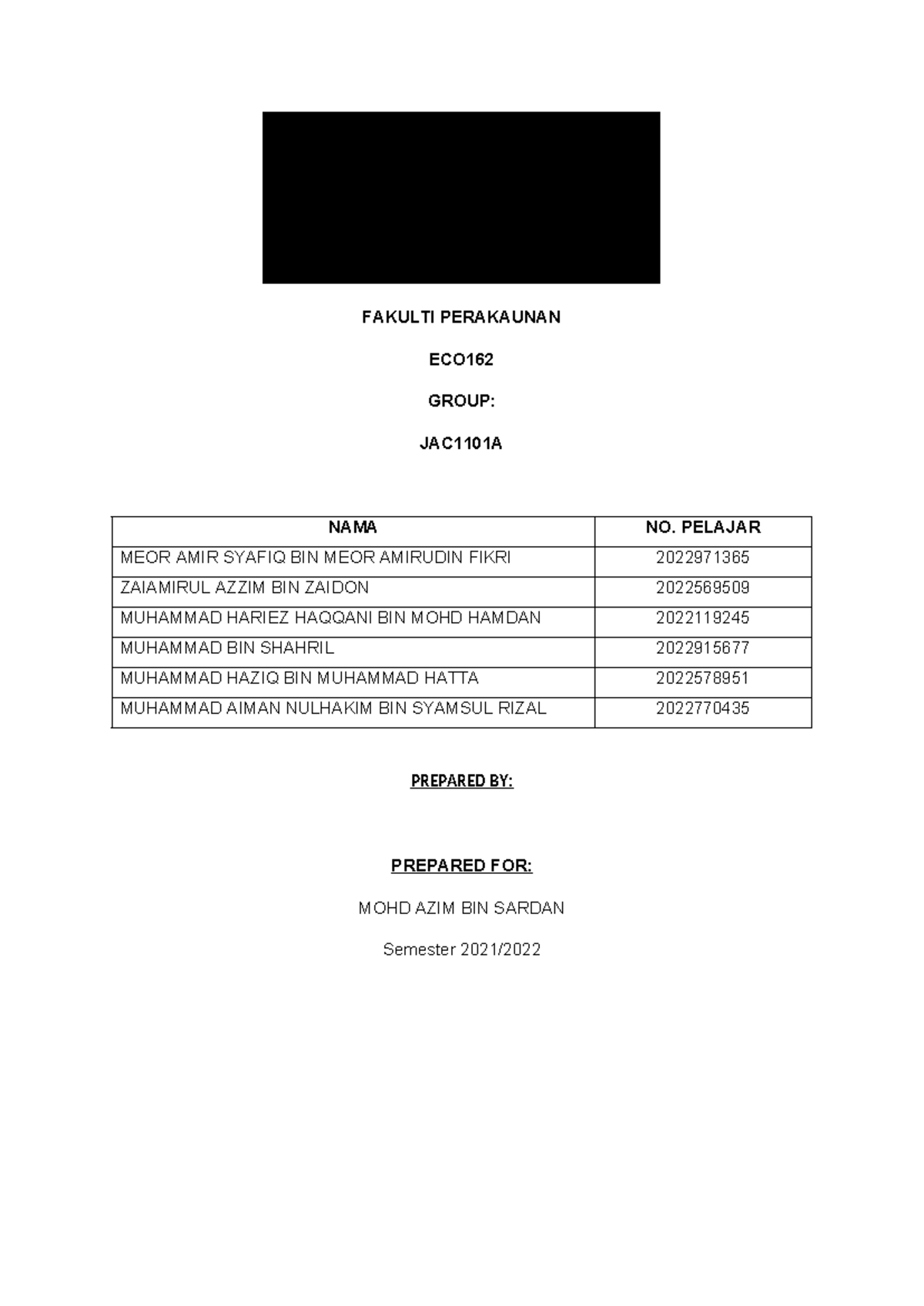 ECO162 Oligopoly Market Structure Group Assignment Overview - Studocu