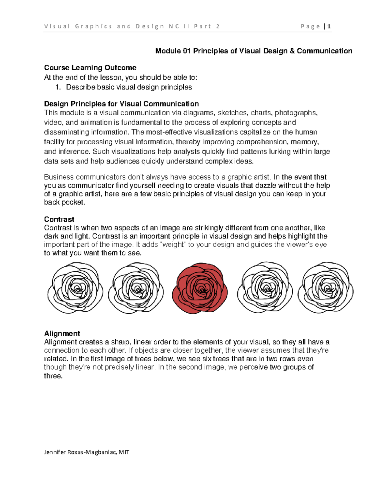 Visual Graphics and Design NC II: Principles of Visual Design ...