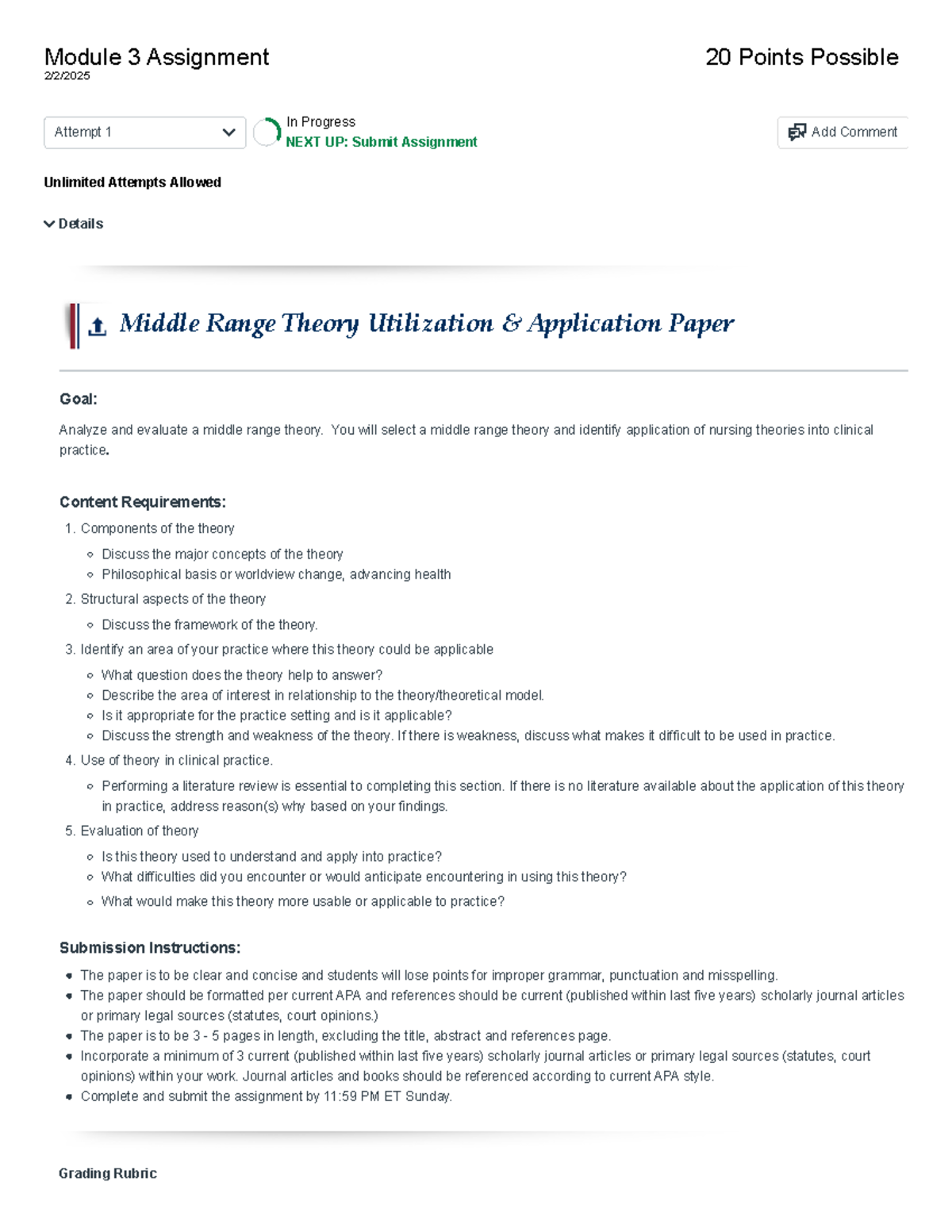 Module 3 Assignment - Detailed instructions and rubric - Module 3 Assignment 2/2/ 20 Points ...