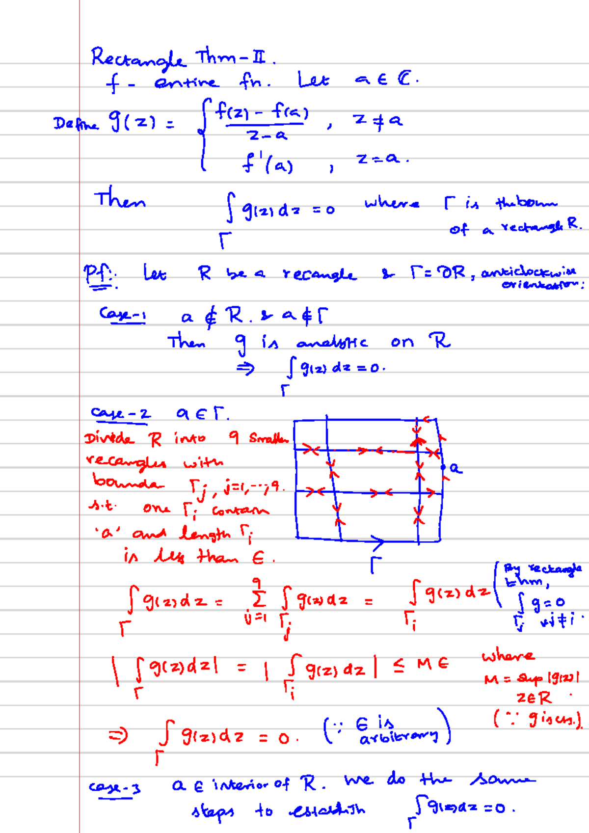Ca Lecture 11 Rectangle Theorem Ii For Entire Functions Studocu