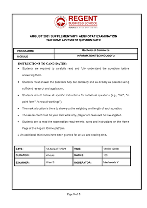 [Solved] Which of the following are examples of supplementary materials ...