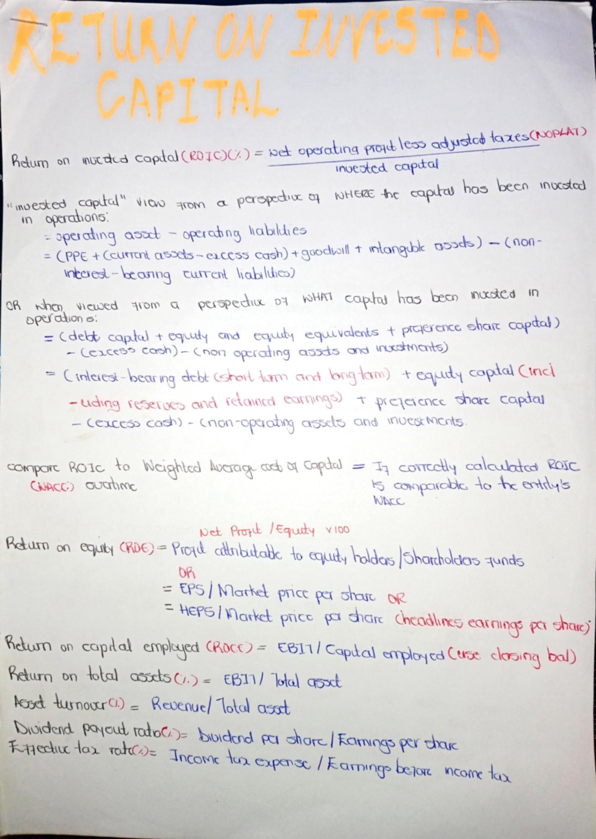 Ratio Formulas for Oft U61.1 - 2025 Study Guide - Studocu