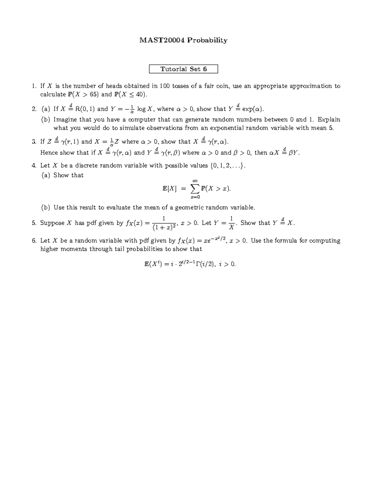 Set6questions - Tutorial Week 6 Questions - MAST20004 Probability ...