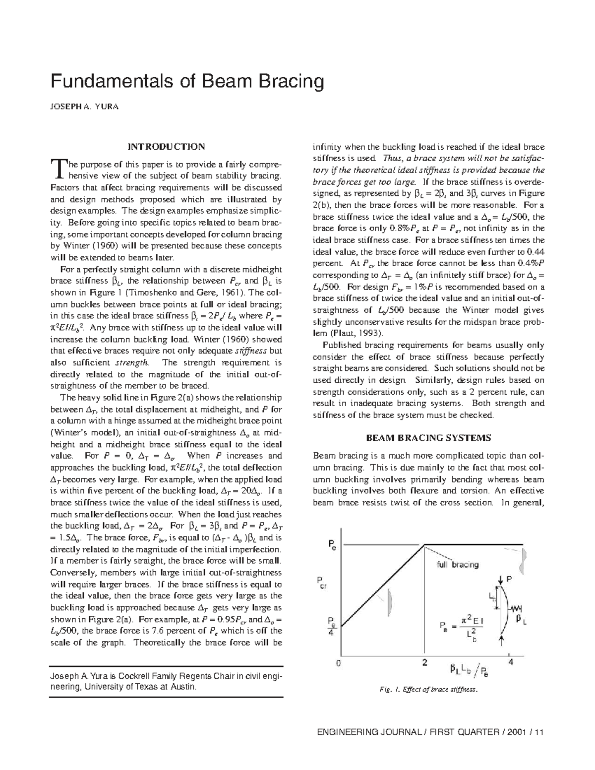 Fundamentals of Beam Bracing: Design Methods and Stability Analysis ...