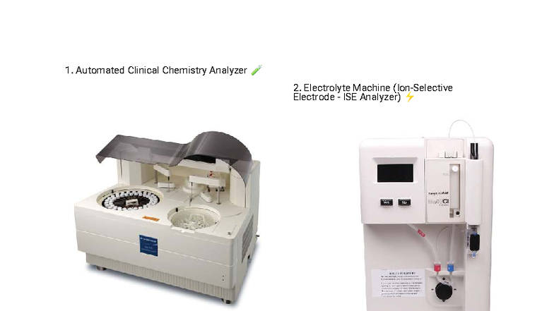 Automated Clinical Chemistry Analyzer Overview (Course Code: 1) - Studocu