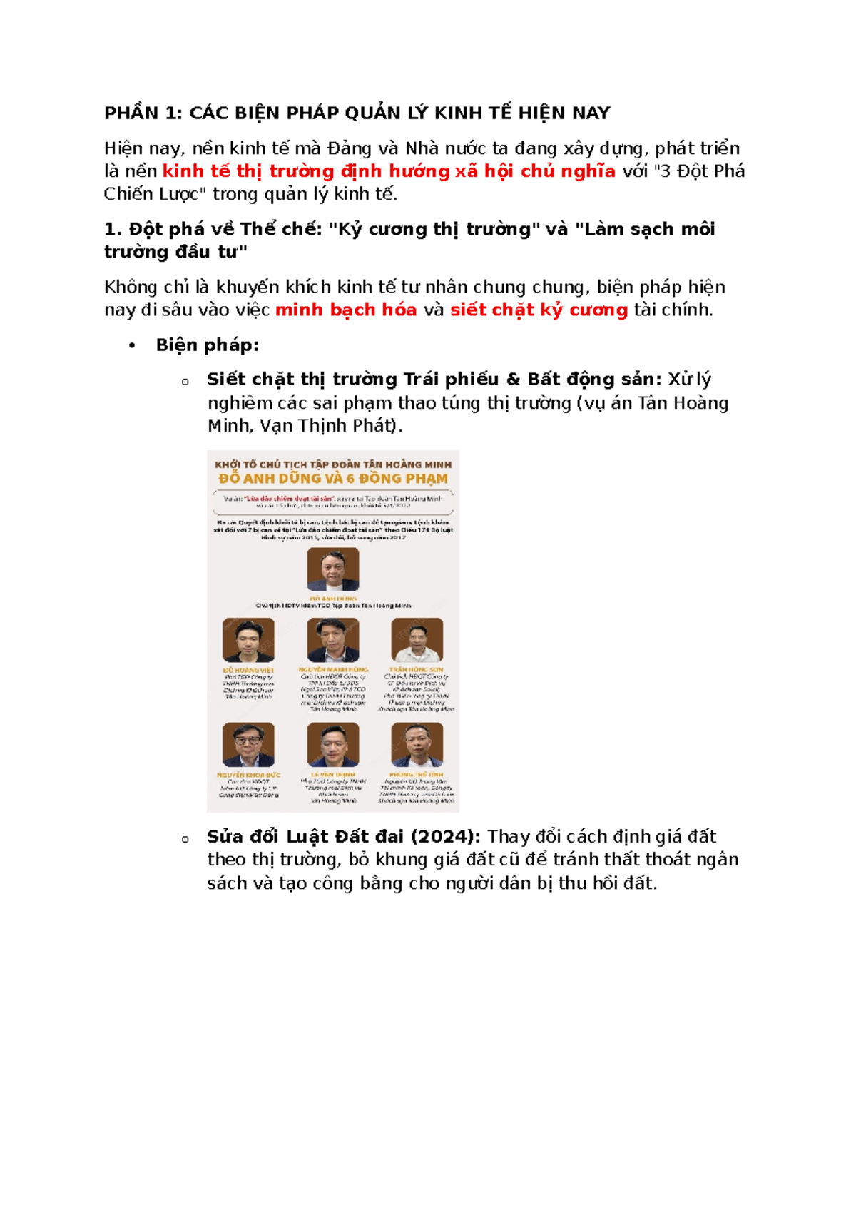 PHẦN 1: ĐỘT PHÁ TRONG QUẢN LÝ KINH TẾ HIỆN NAY - BP QLKT - Studocu