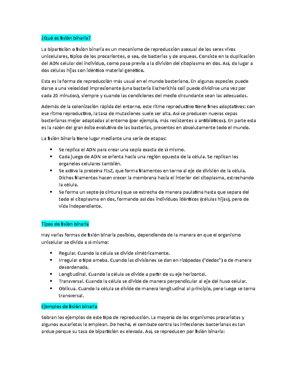 Qué es fisión binaria - apuntes - ¿Qué es fisión binaria? La ...