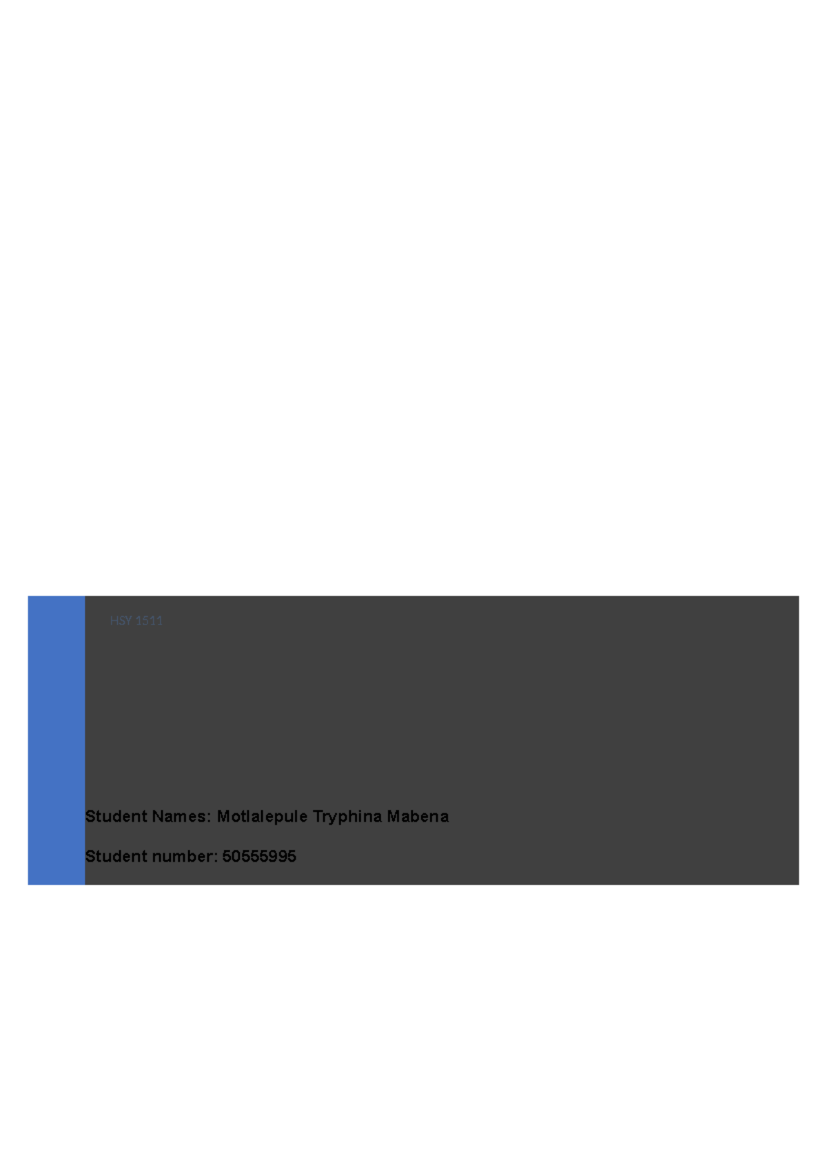 HSY 1511 - Declaration of Honesty for Written Assignments - Studocu