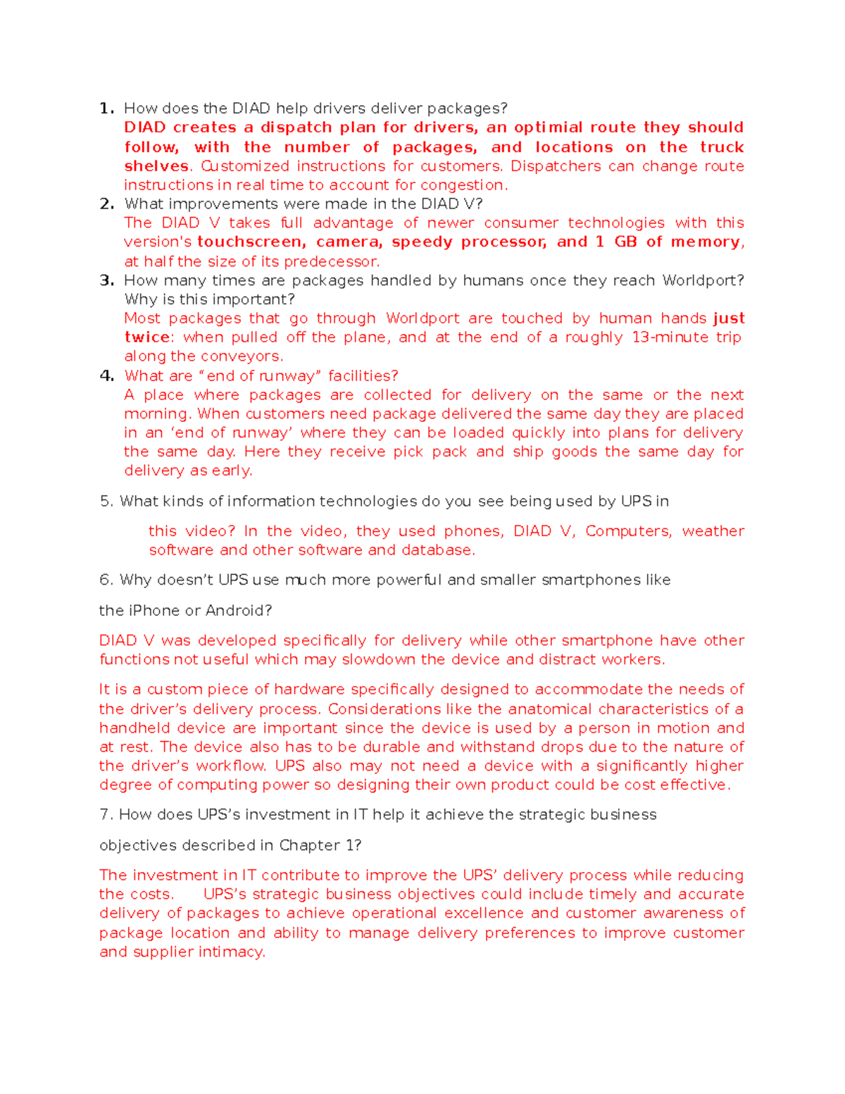 UPS DIAD Digital improvements - How does the DIAD help drivers deliver ...