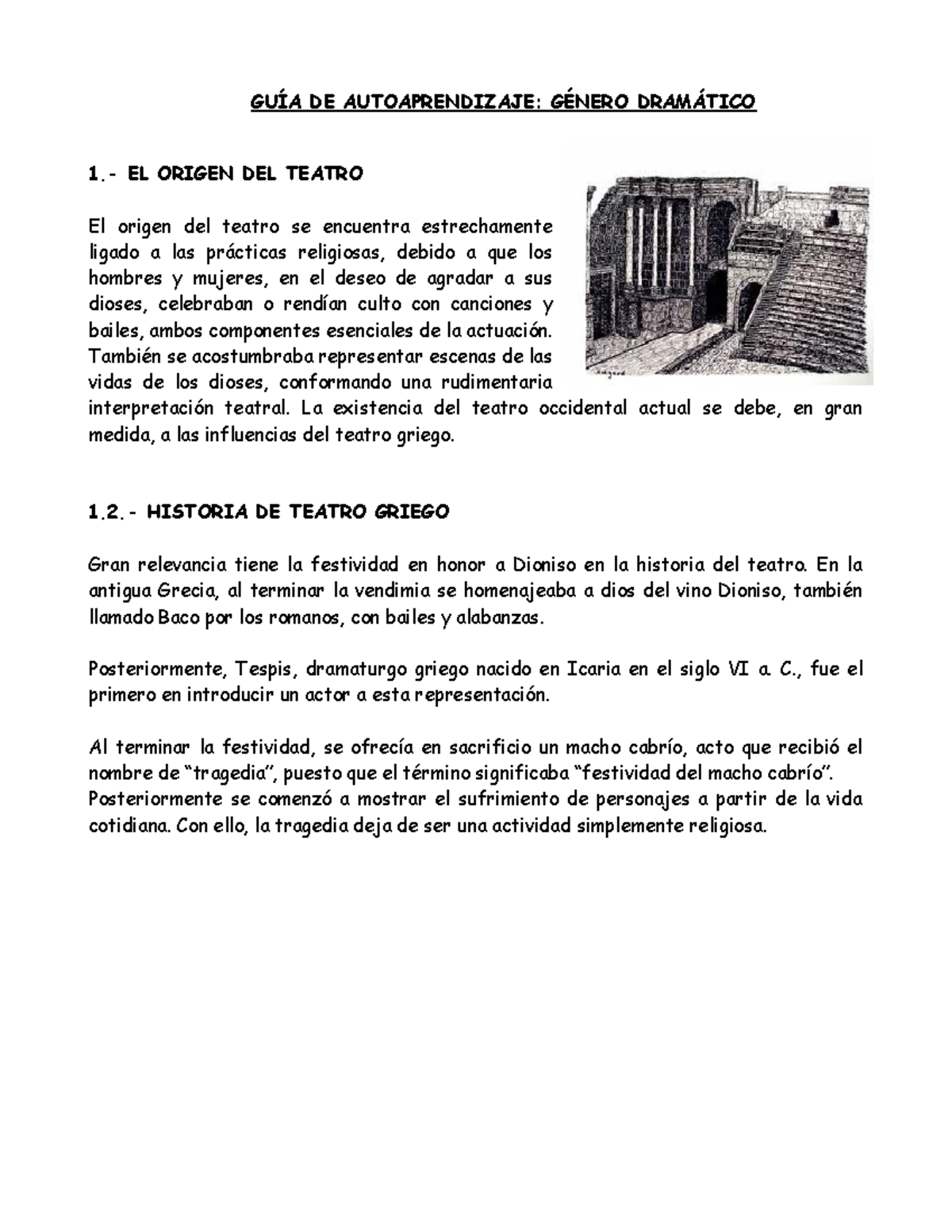 Genero dramático comedia - GUÍA DE AUTOAPRENDIZAJE: GÉNERO DRAMÁTICO 1 ...