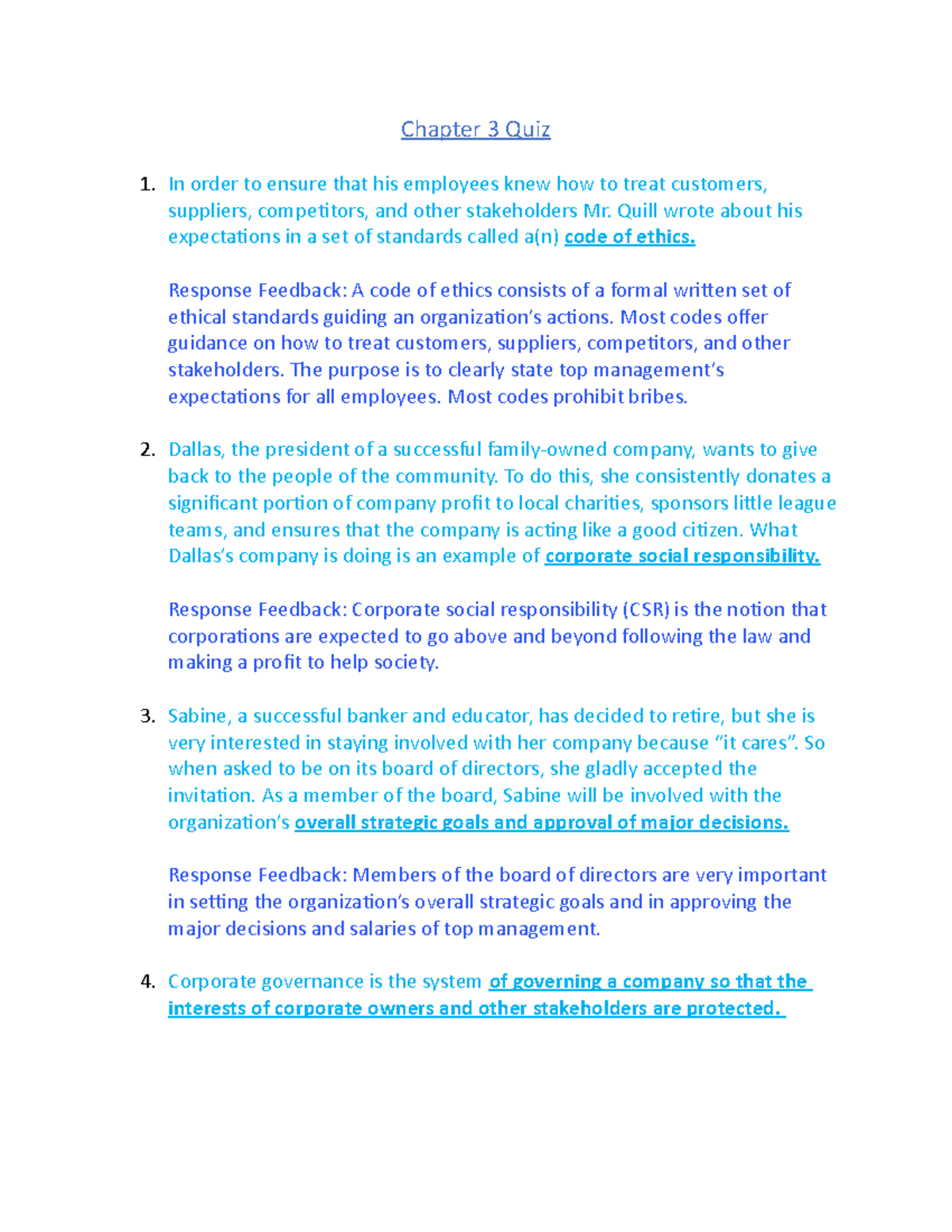 Chapter 3 Quiz - Key Questions, Answers, and Explanations - Studocu