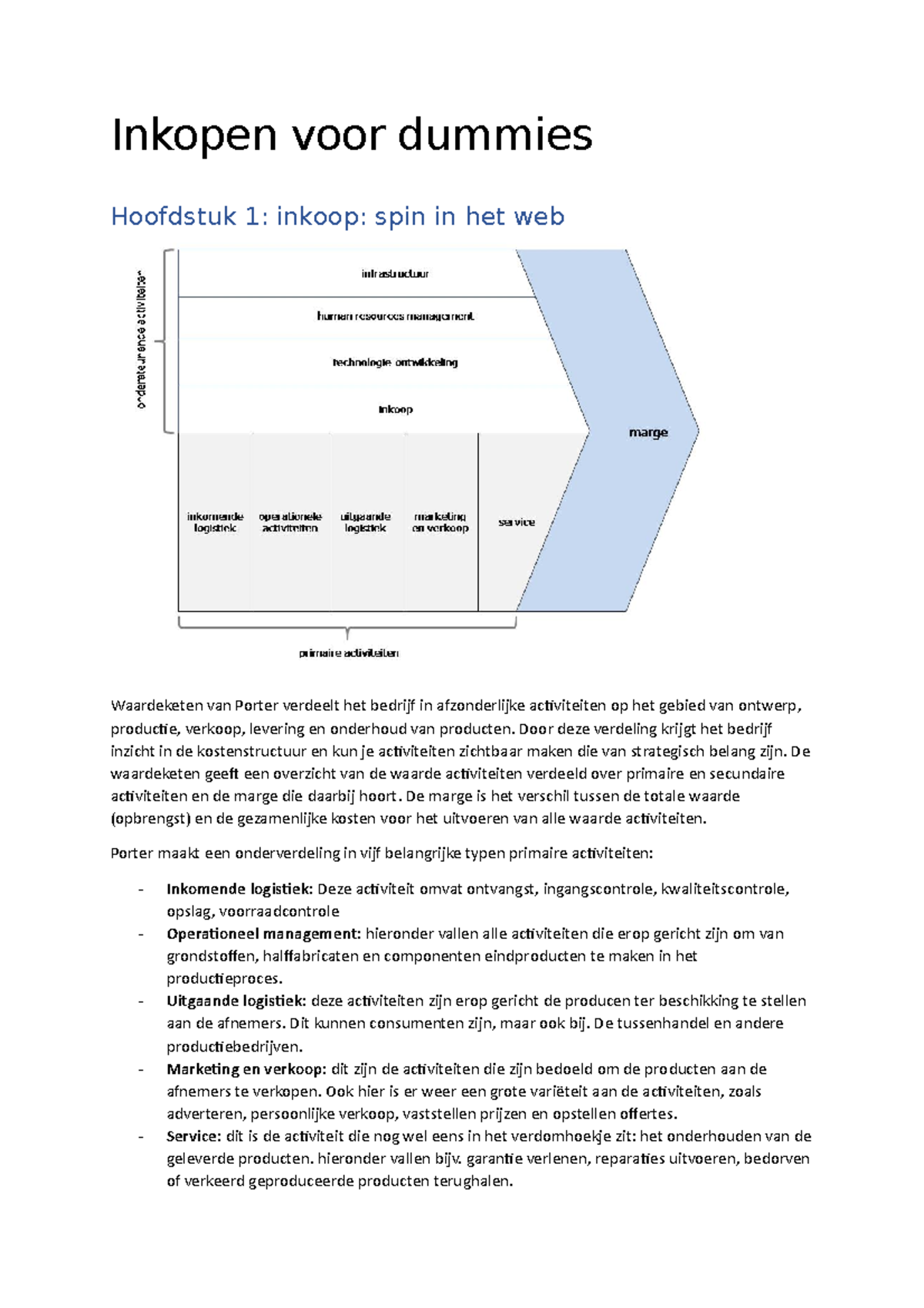 Samenvatting Inkopen voor Dummies: Essentiële Principes en Processen ...