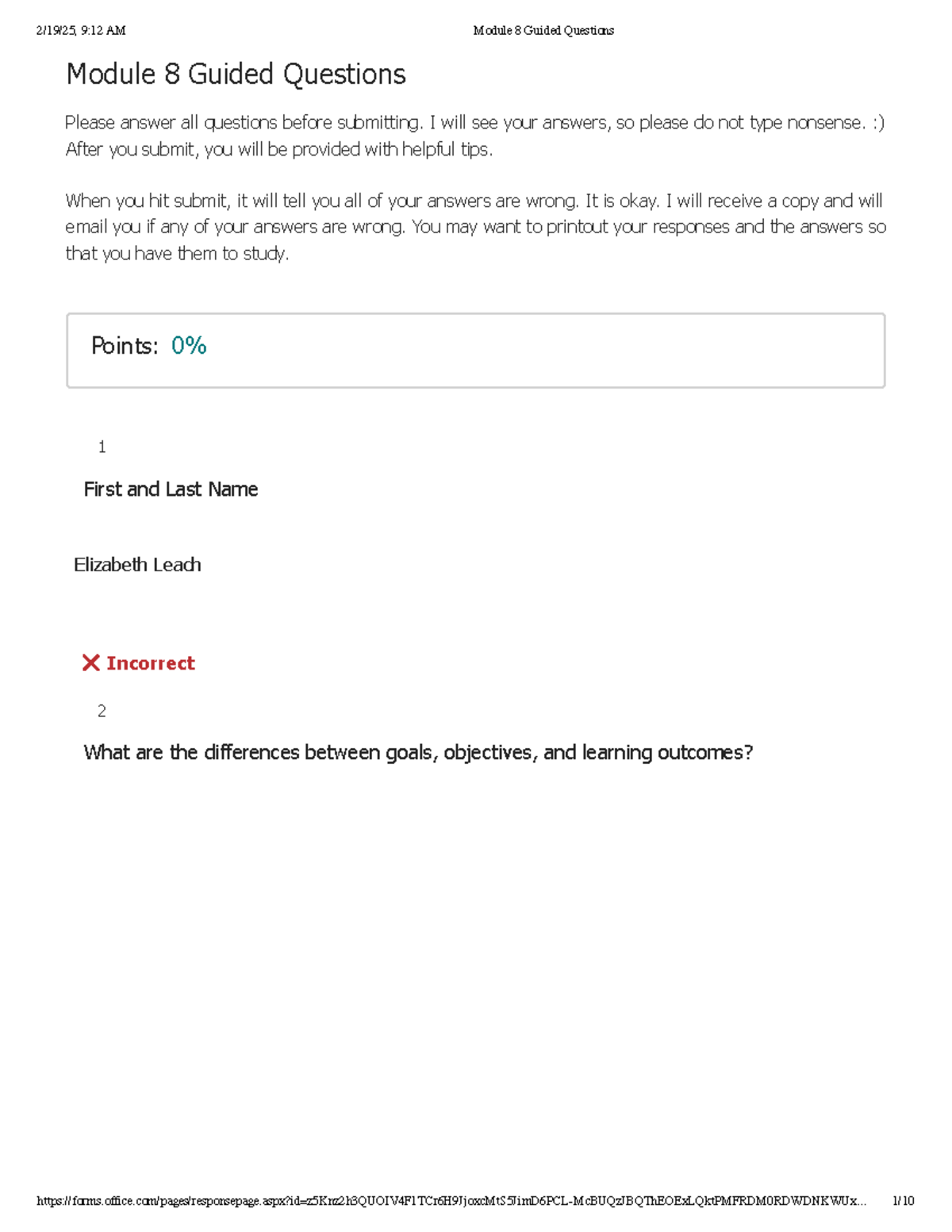 Module 8 Guided Questions - Module 8 Guided Questions Please answer all ...