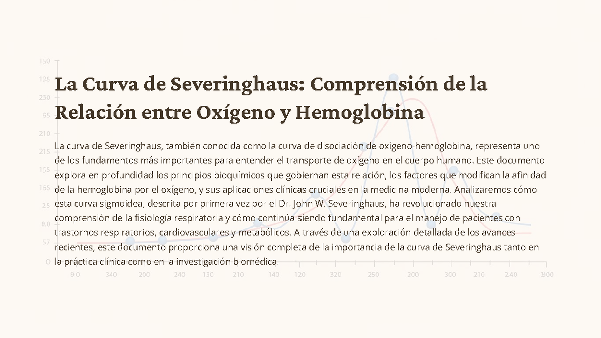 La Curva de Severinghaus: Relación entre Oxígeno y Hemoglobina en ...