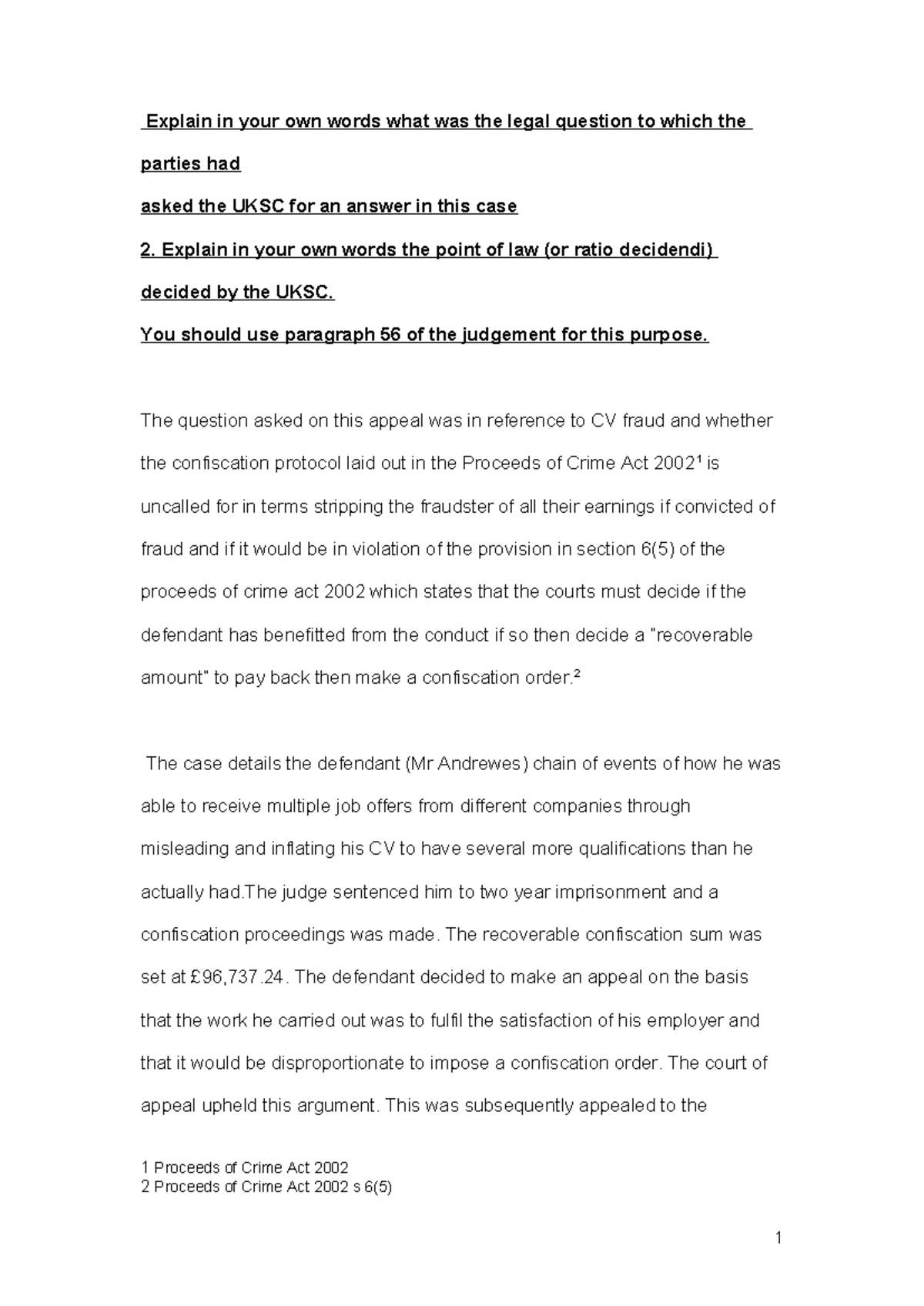 Legal Method C: Analysis of UKSC Case on CV Fraud and Confiscation ...