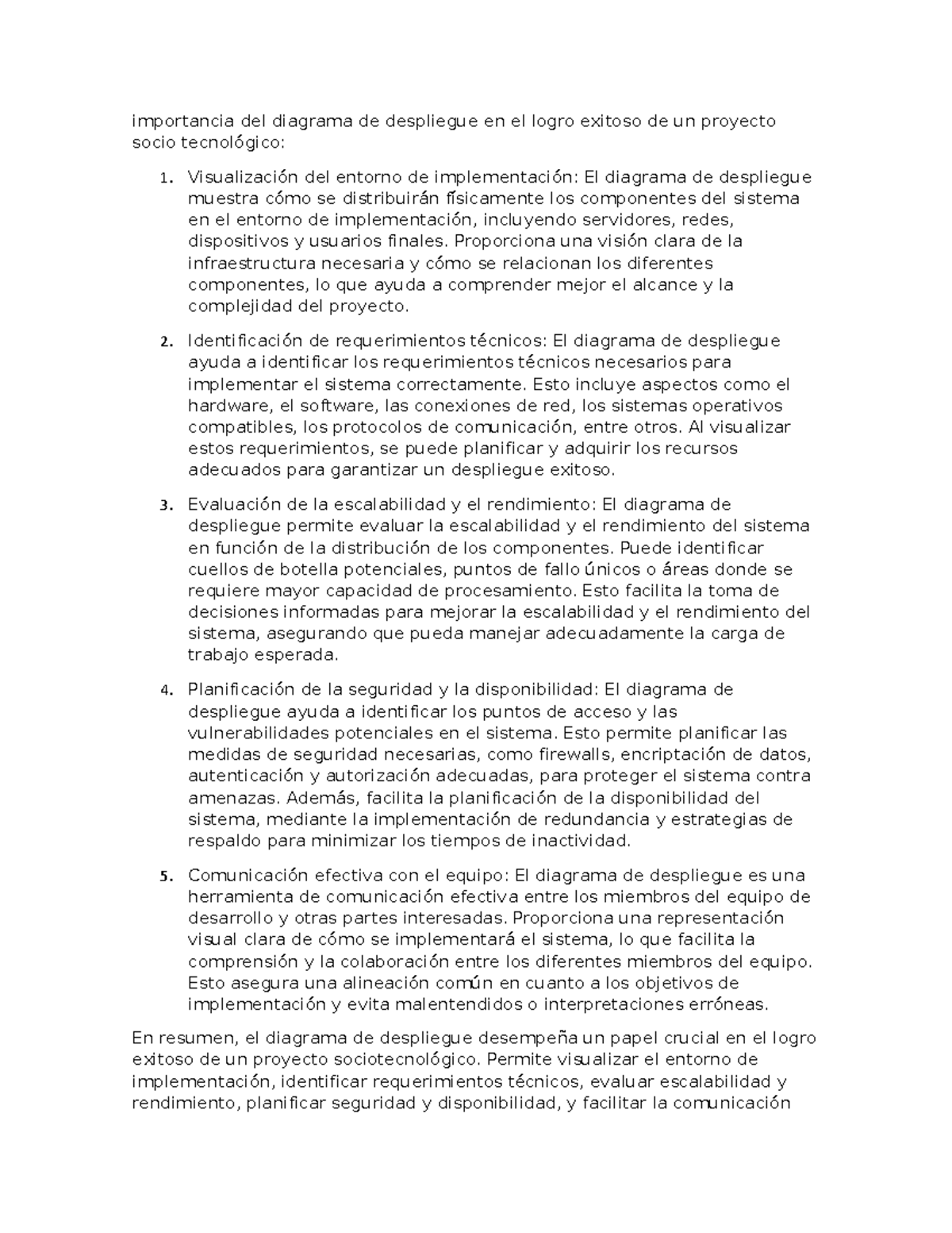 Importancia del Diagrama de Despliegue en Proyectos Sociotecnológicos ...