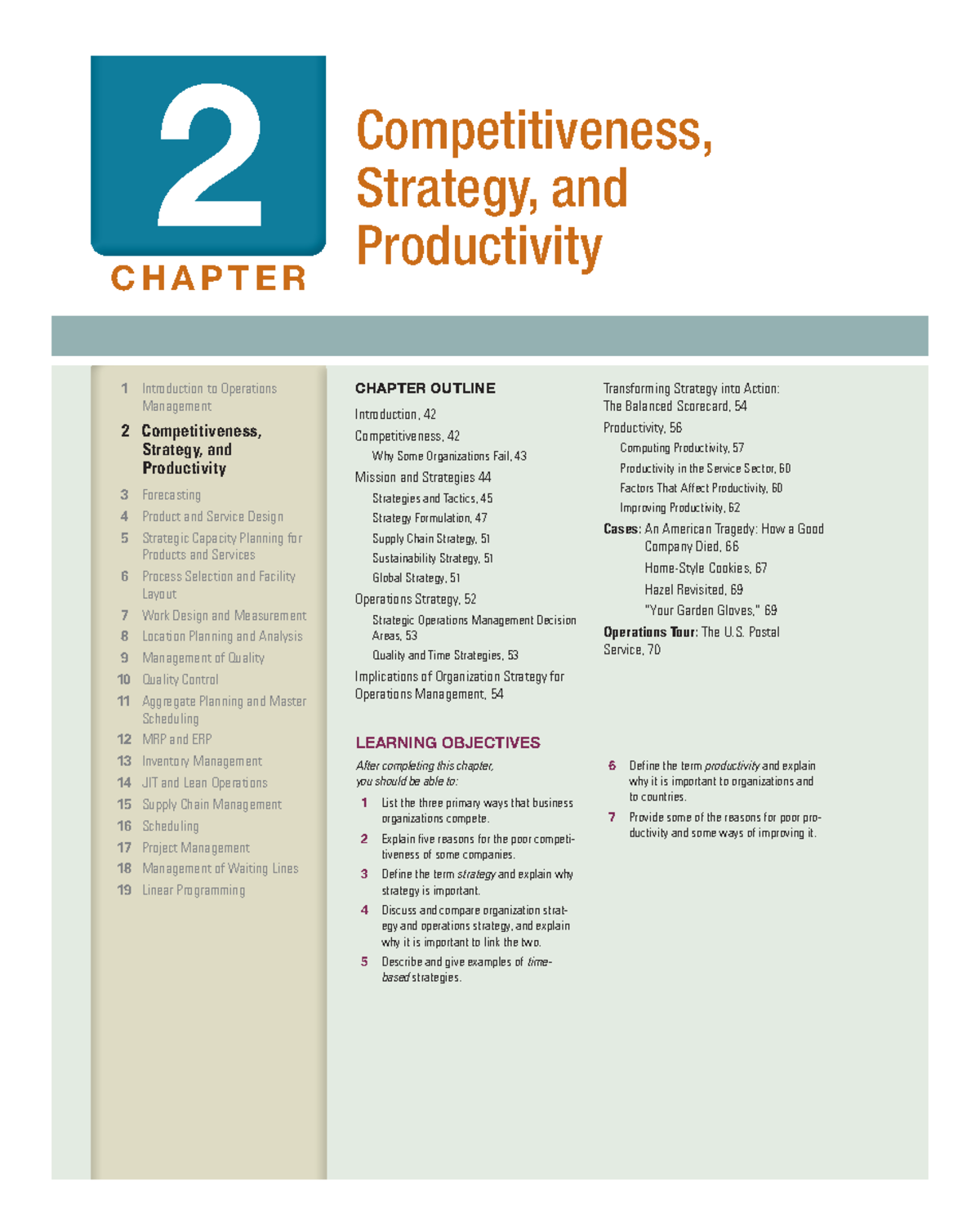 Operations Management 11-75-85: Competitiveness, Strategy, and ...