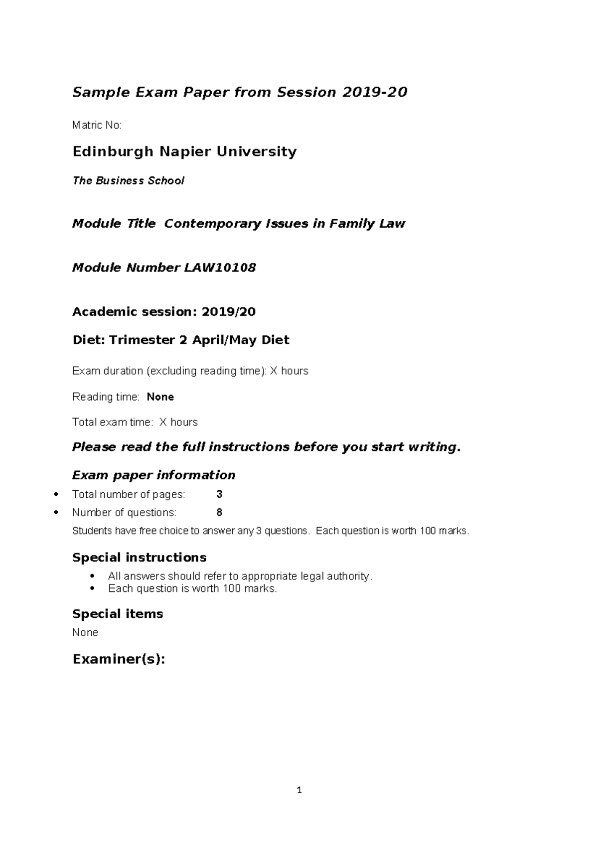 Sample Exam Paper from Session 2019-20 - Sample Exam Paper from Session ...