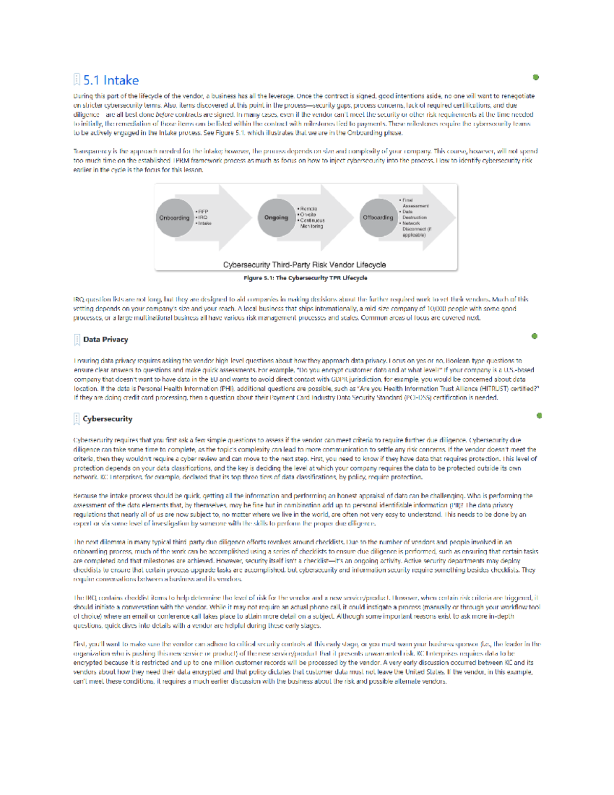 Wk4 Security Risk Assessment Quiz & Notes for Vendor Intake Process ...