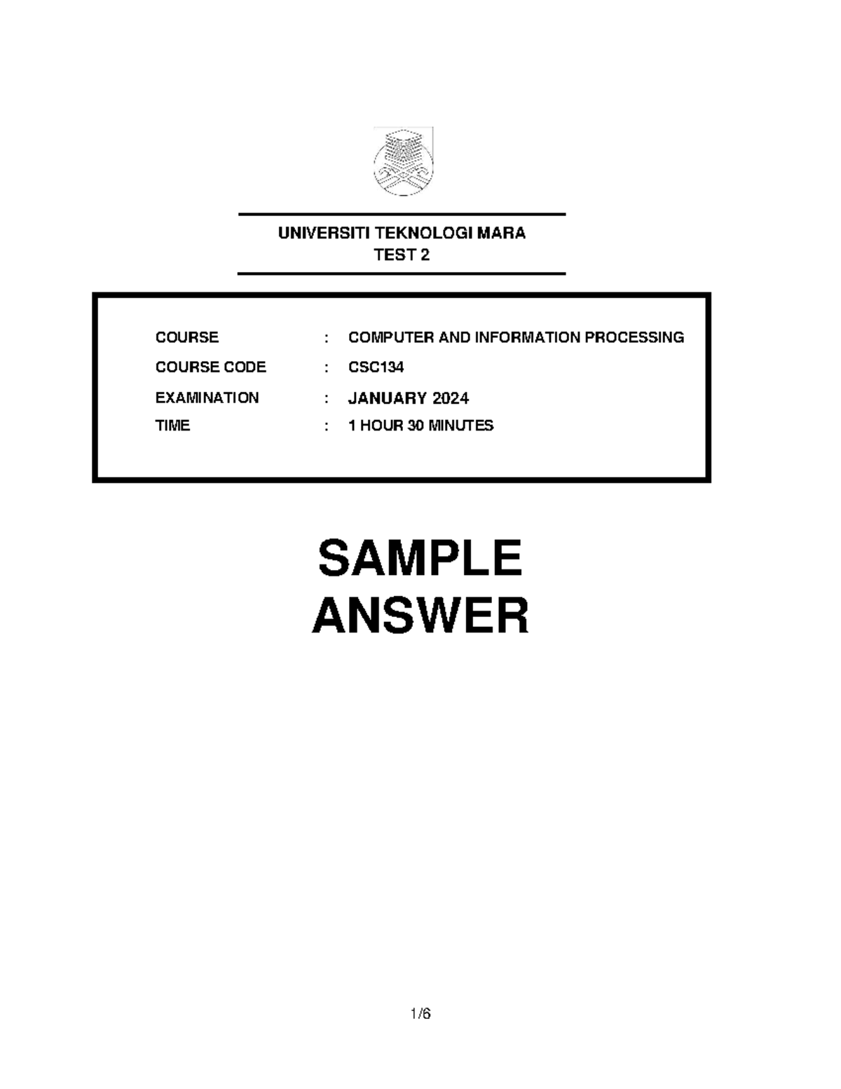CSC134 - Test 2 Sample Answers and Key Concepts - Studocu