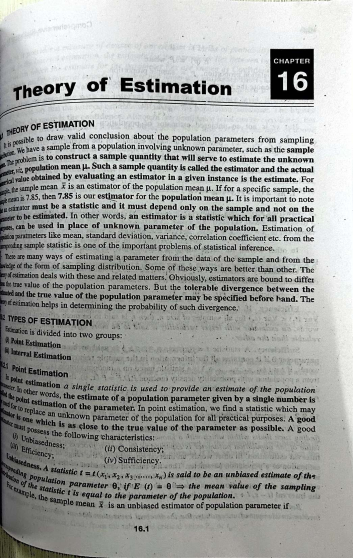 Theory of estimation - Reference book notes - CHAPTER fhory. Of ...