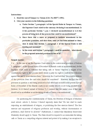 QUR'AN Verse& Hadith- Commentaries - Name: Disomangcop, Norhanisah P ...