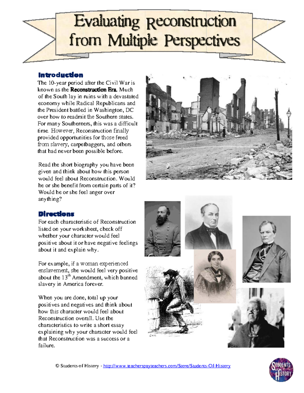 Reconstruction Era Perspectives: Analyzing Success and Failure - Studocu