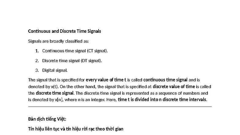 CT & DT Signals: Understanding Continuous and Discrete Time Signals ...