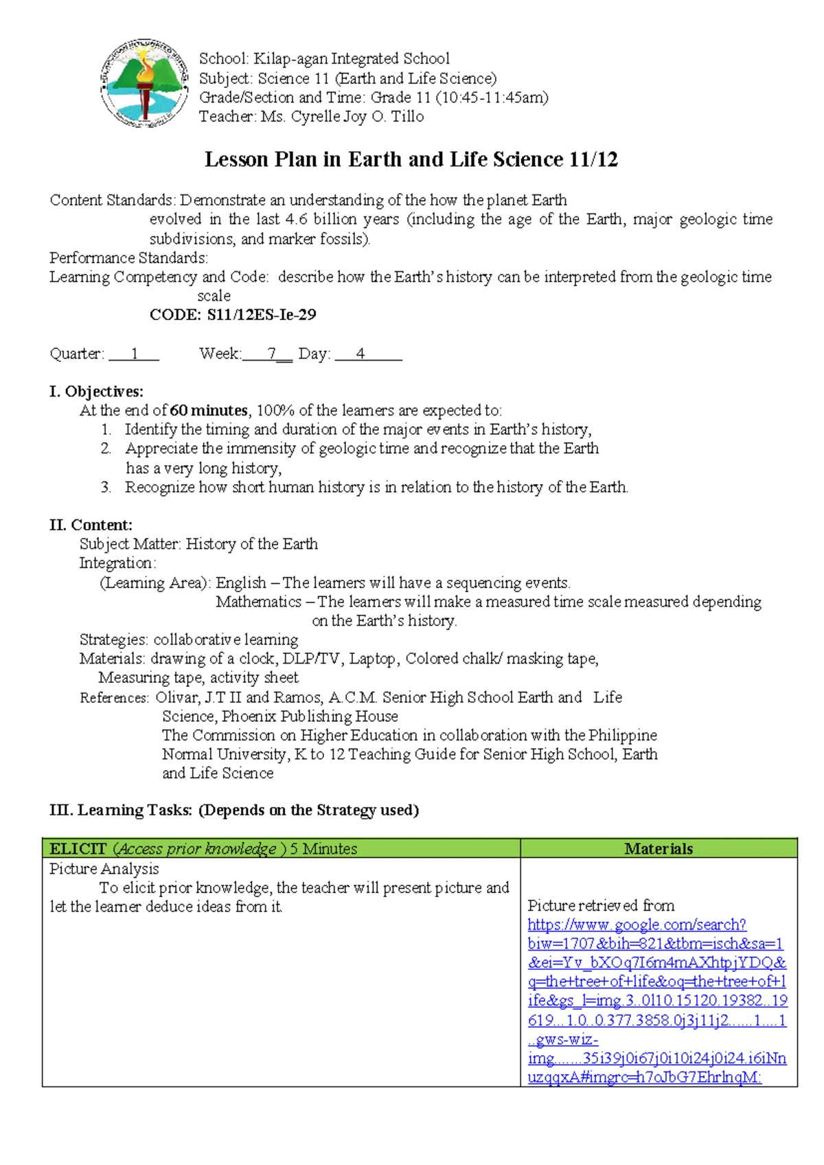 SSP S7LT-IId-4 Lesson Plan on Animal and Plant Cell Organelles - Studocu