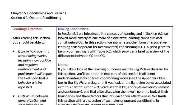 Chapter 6.3: Operant Conditioning - Key Concepts and Learning Outcomes ...