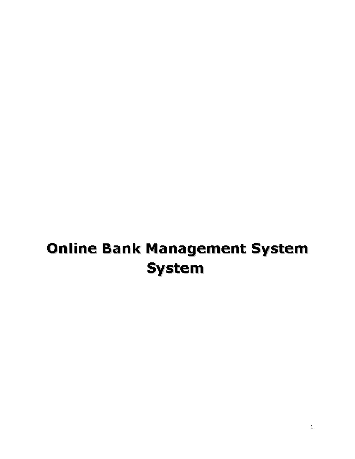 Online bank management system - Online Bank Management SystemOnline ...