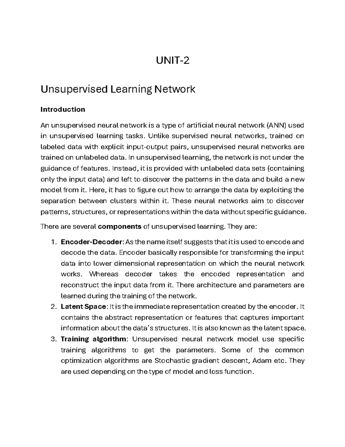 NN UNIT2 - DL Notes of Unit 2 - UNIT- 2 Unsupervised Learning Network ...