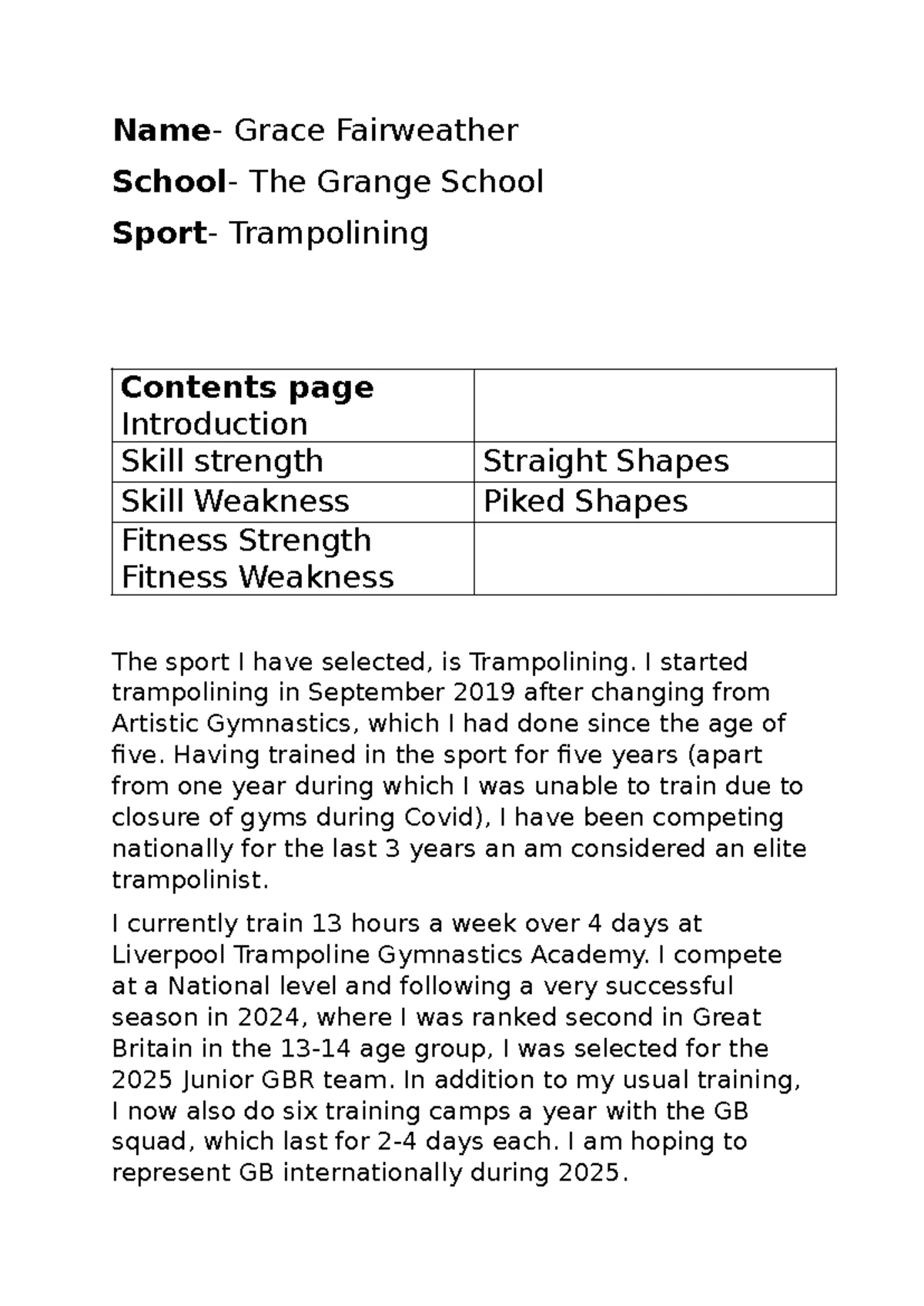 AQA Coursework: Rugby Strengths & Weaknesses Analysis - Studocu