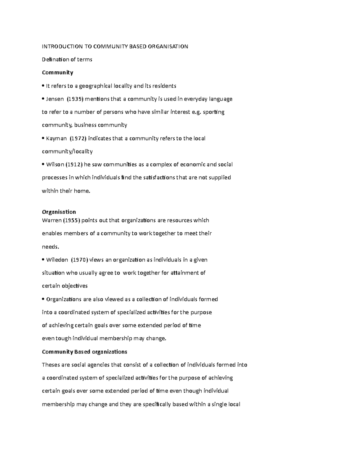 Community Based Organisations: Definitions, History & Characteristics ...