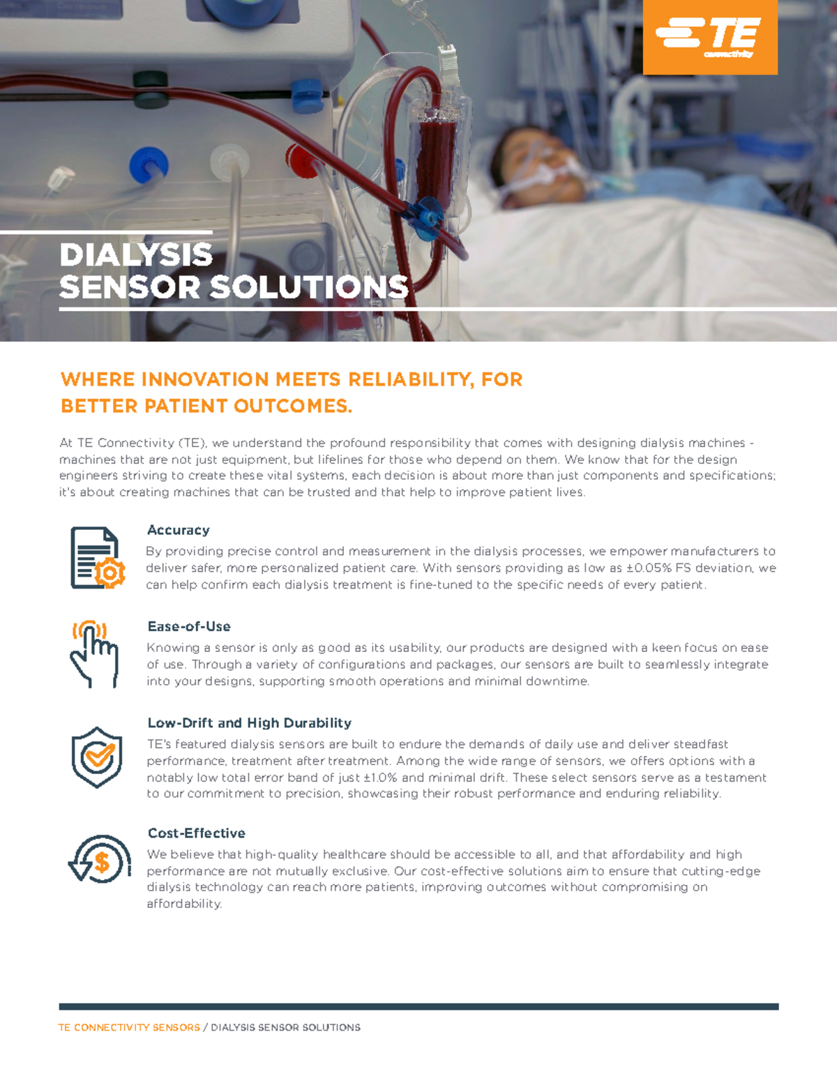 TE Connectivity Dialysis Sensor Solutions Guide: Enhancing Patient Care ...