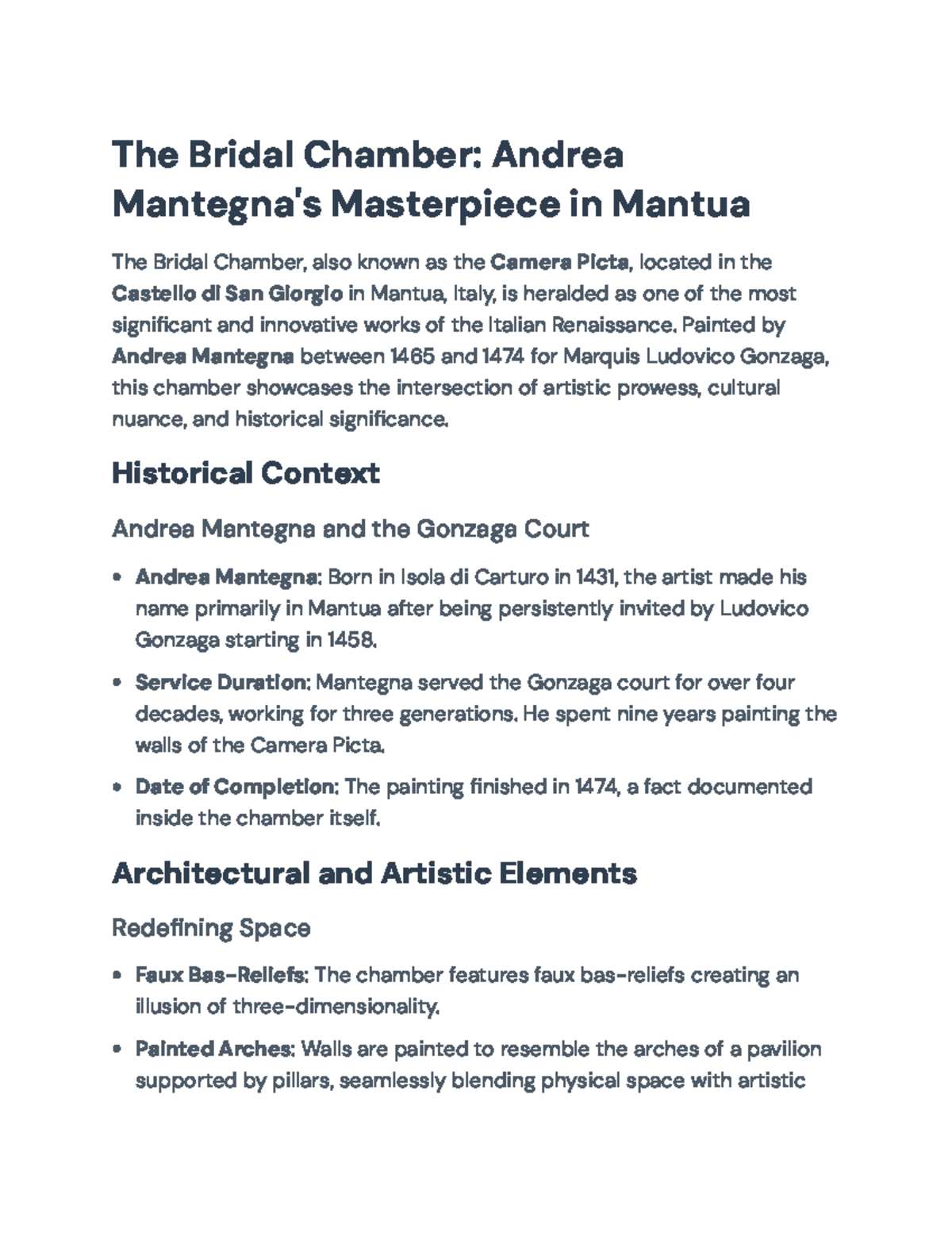 The Bridal Chamber: Andrea Mantegna's Renaissance Masterpiece Analysis ...