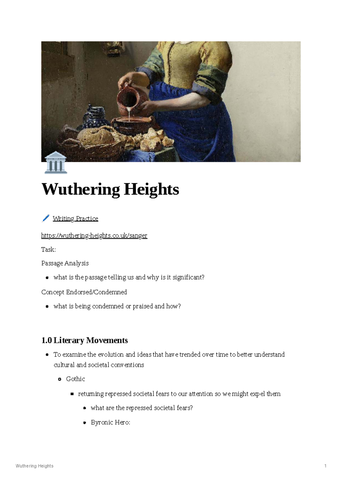 Wuthering Heights (ENG 201): Passage Analysis & Themes Exploration ...