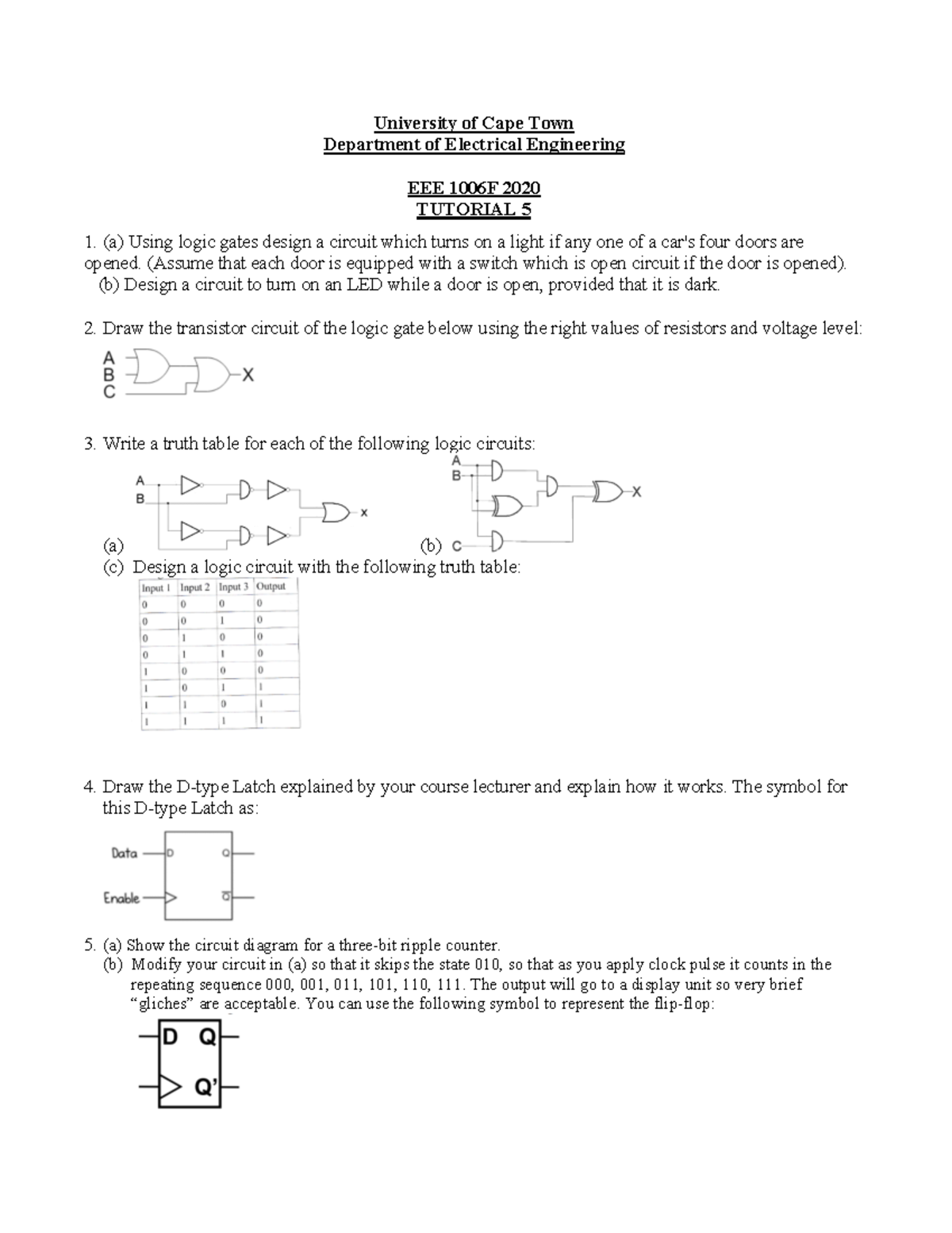 Digital circuits tutorial - University of Cape Town Department of ...