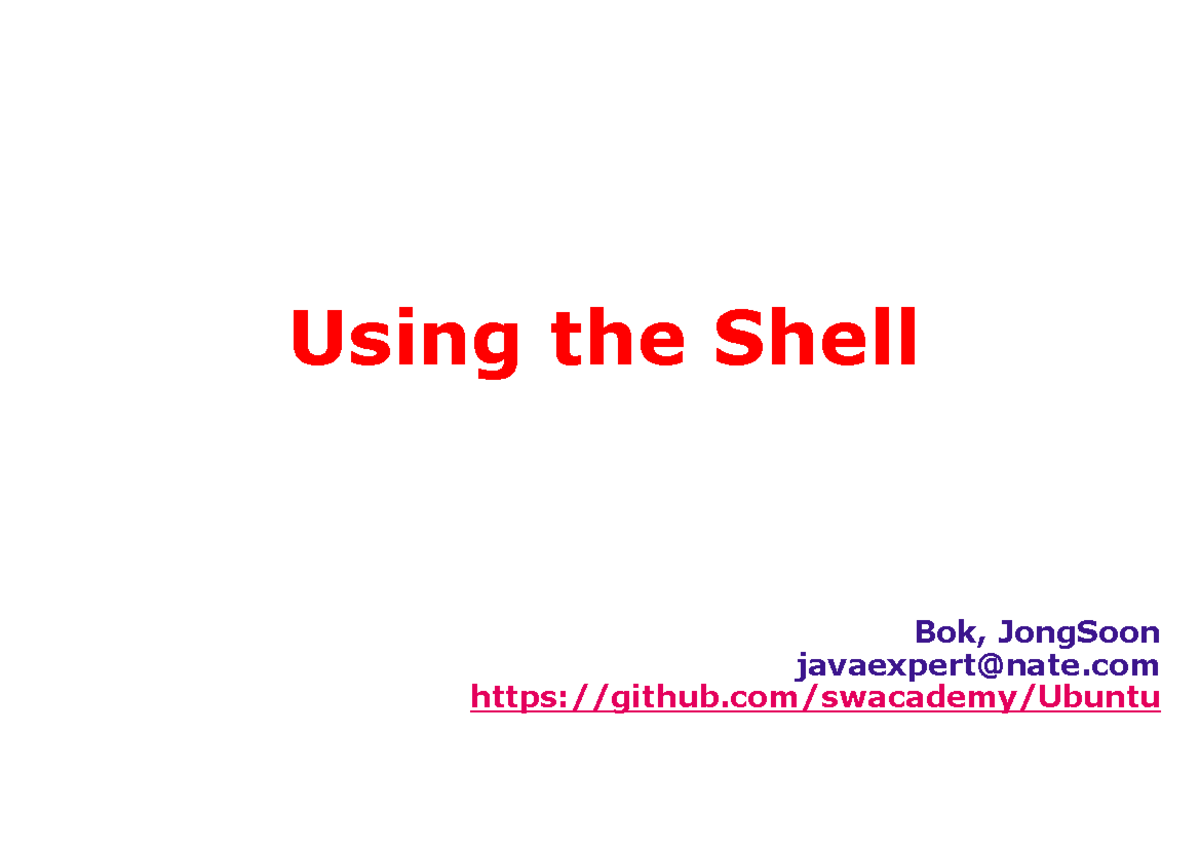 5. Using the Shell: A Guide to BASH and Command Line Basics - Studocu