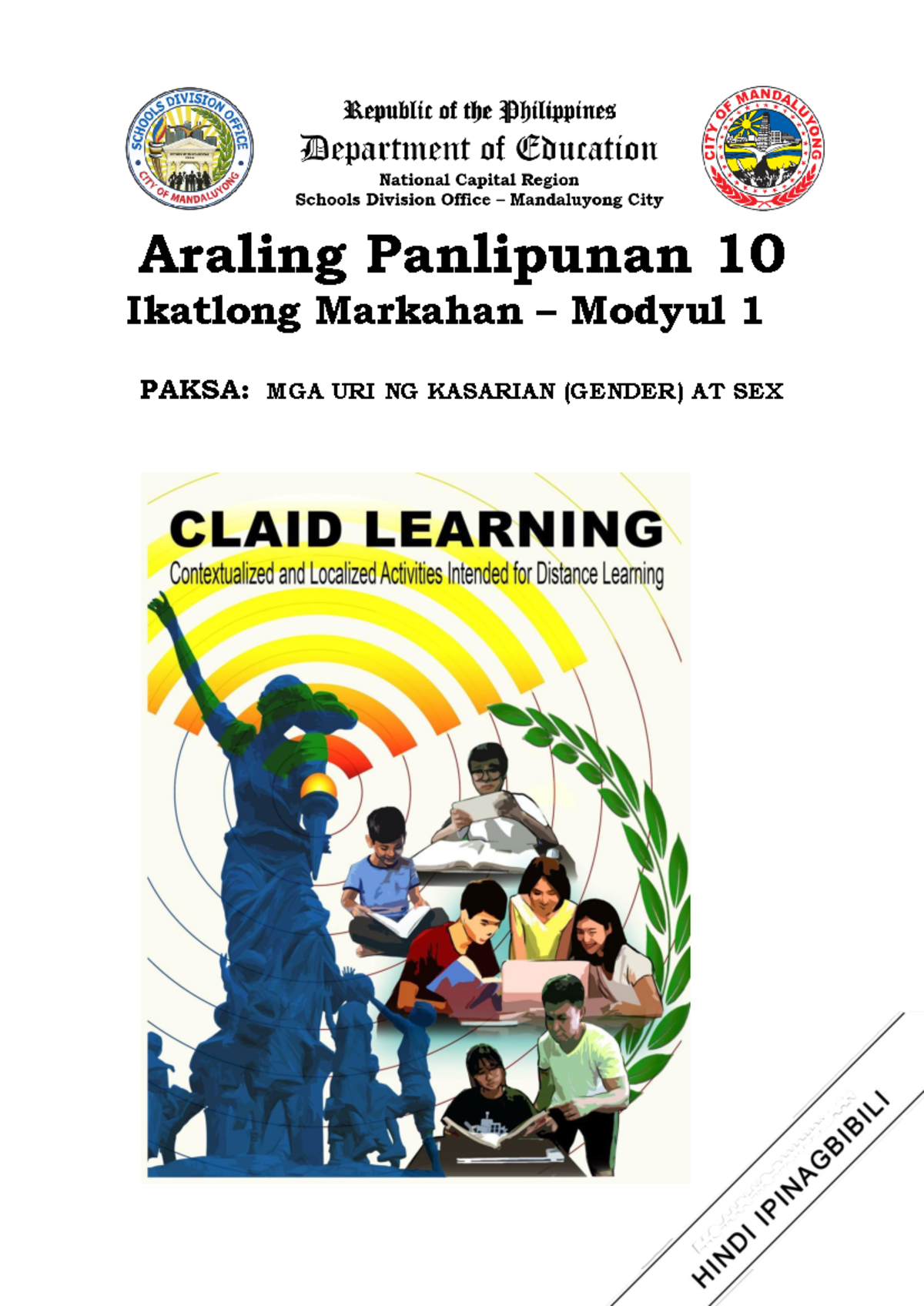 Scribd - GDGG - Araling Panlipunan 10 Ikatlong Markahan – Modyul 1 ...