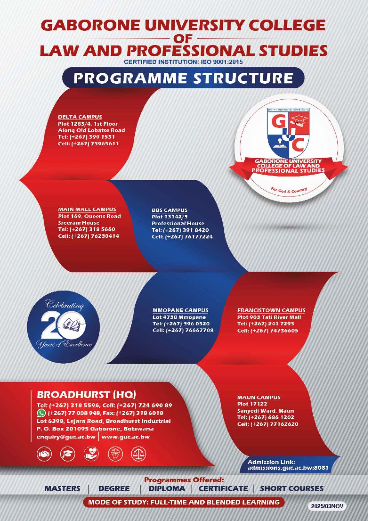 GUC Programme Structure 2025: Masters, Diplomas, and Certificates - Studocu
