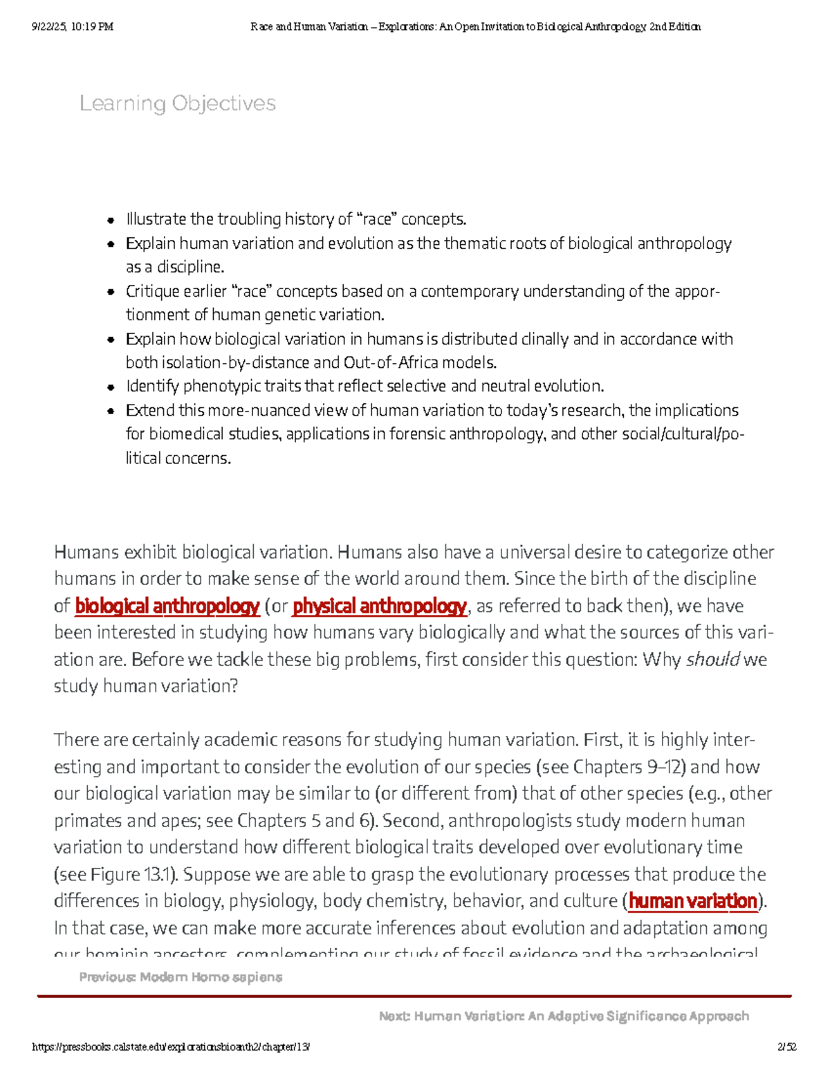 Race and Human Variation: Insights from Biological Anthropology (2nd Ed ...